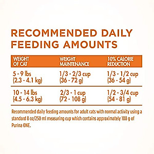 Purina ONE High Protein, Healthy Weight Dry Cat Food, +Plus Ideal Weight With Turkey - 7 lb. Bag