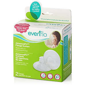 Evenflo Feeding 2 Piece AdvancedFit Flange System with Access to Instructional Video, Small (24.5mm)(Pack of 2)