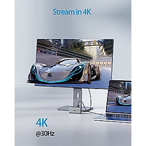 USB C Hub 8-in-1 with 4K HDMI, KUKIY Gigabit Ethernet, 3 USB 3.0, 100W PD Charging and SD&Micro SD Card Reader USB C Adapter Aluminum for MacBook Pro/Air (Thunderbolt 3)