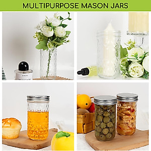 Keketin 12 oz Wide Mouth Mason Jars with Screw Airtight Lids,20 Pack Glass Canning Jars,Preserving Jars for Jam,Honey,Pickling,Fermenting,Fruits Storage and Wedding Favors