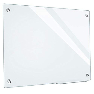 Glass Whiteboard Magnetic Dry Erase White Board 4'x 3' Framless White Surface