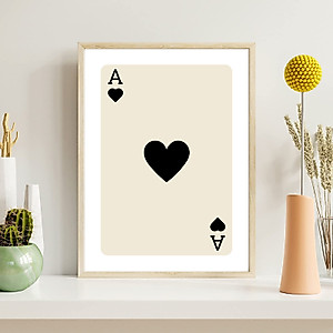 Trendy Retro Wall Art Set Of 2, Retro Trendy Aesthetic Print, Black Ace Card Poster Aesthetic Art , Lucky You Poster, Trendy Wall Art, Funny Art Digital 16x24inch Unframed