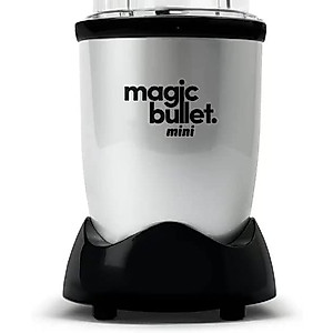 ADEMA MAGIC BULLET Silver/Black Mini Compact Personal Food Blender 14 oz.