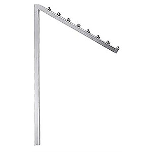 SSWBasics Interchangeable 8-Ball Chrome Slant Arm for Clothing Rack - Set of 2