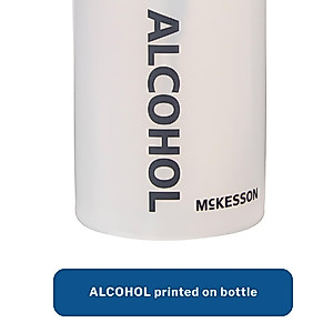 McKesson Alcohol Dispenser with Imprint - Polyethylene with Locking Cap - Translucent, 9 oz, 4 3/4 in x 2 1/2 in, 1 Count