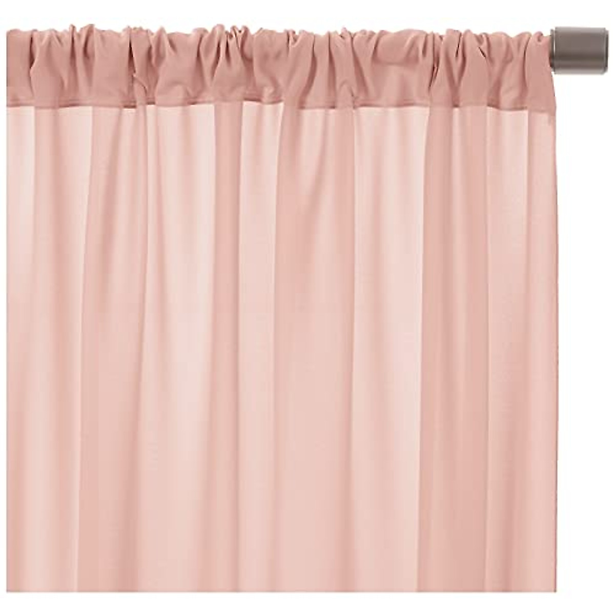 AK TRADING CO. 10 feet x 10 feet Polyester Backdrop Drapes Curtains Panels with Rod Pockets - Wedding Ceremony Party Home Window Decorations - Blush Pink (DRAPE-5x10-BLUSH)