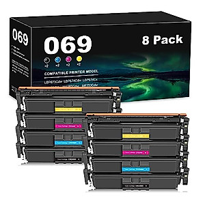 069 Toner Cartridge Compatible Replacement for Canon 069H for imageCLASS MF753Cdw MF751Cdw LBP674Cdw Printer (8 Pack)