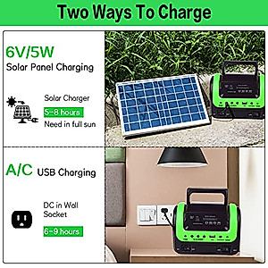 Solar Generator - Portable with Panel, Solar Power Generators Station Flashlight, Emergency Powered for Home Use Camping Hunting Emergency(Green)
