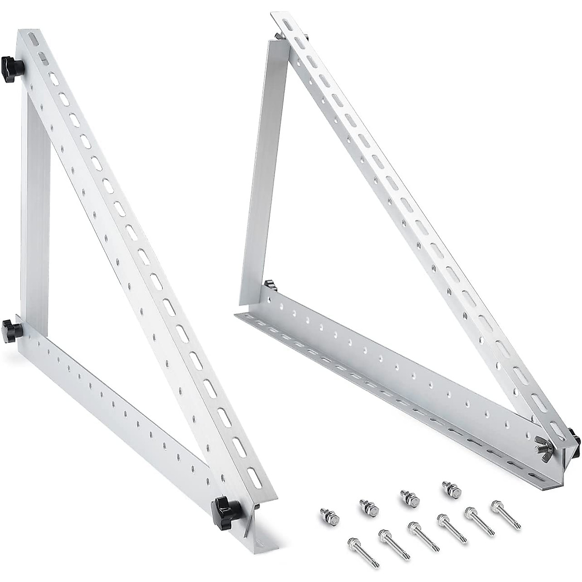 HQST Adjustable Solar Panel Tilt Mount Brackets, 28 inch Solar Panel Racks with Foldable Tilt Legs - Support up to 150 Watt Solar Panels for Boats, RV, Roof Off Grid System