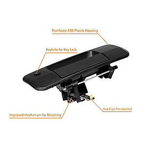 Gledewen Tailgate Handle Liftgate Latch Handle with Keyhole | for 2007-2013 Toyota Tundra | Replaces# 69090-0C040, 690900C040, 81213