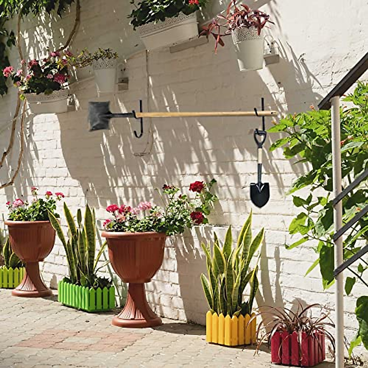 Pool Pole Hanger for Fence（4 Pack） Black Pool Equipment Hooks Heavy Duty Pool Tool Organizer for Telescopic Poles, Skimmers, Leaf Rakes,Pool Hose,Garden Tools,Brushes and Swimming Pool Accessories