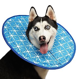 Crazy Felix Soft Dog Cones for Large Medium Small Dogs, Dog Recovery Cone Collar Alternative After Surgery to Stop Licking Scratching, Elizabethan Collar with Hook & Loop Drawstring