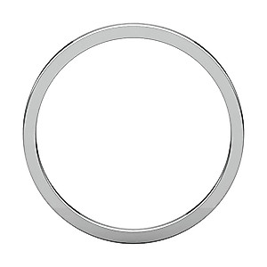FB JEWELS Platinum 1.5 mm Flat Bridal Wedding Ring Band Size 7