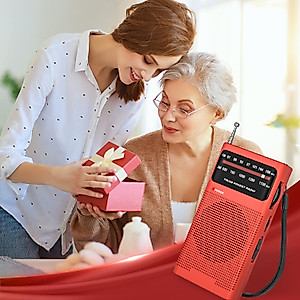 Goodes Portable Radio AM FM, Transistor Radio with Loud Speaker, Headphone Jack, 2AA Battery Operated Radio for Long Range Reception, Portable Radio for Indoor, Outdoor and Emergency Use