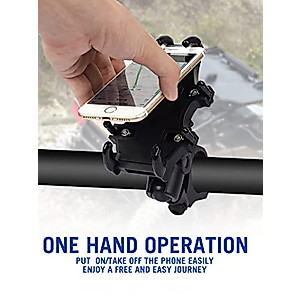 UTV Phone Mount, 360°Rotation ATV Phone Holder Easily Install on 1.75-2" Roll Bar, One Hand Operation Phone Carrier, 8 Claws and Aluminum Alloy Sturdy to Hold 4.7"-7.1" Devices for UTV, SXS