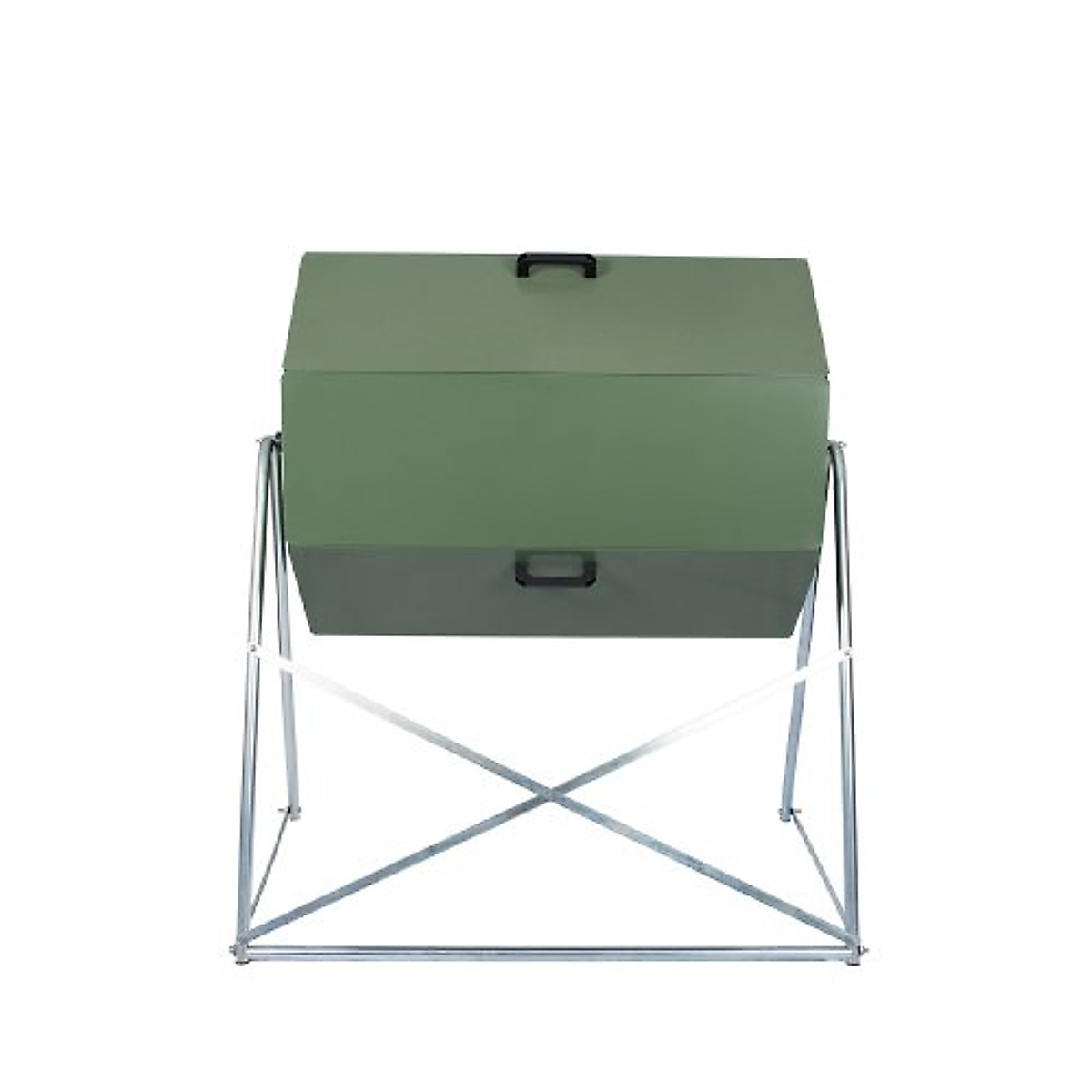 Jora Composter JK 270 - Outdoor Dual Chamber Compost Tumbler - 70 Gallon - Galvanized Steel Construction