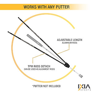 IXIA Sports - True Pendulum Motion (TPM) - Golf Putting Training Aid - Universal Tool for Adults, Kids, Juniors, Men, Women, Gift, Putter, Golf Channel School of Golf, Attaches to Any Putter Shaft