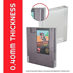 NES classic edition • NES Cartridge Case •Protector Compatible with Nintendo NES Games Cartridge - 0.40MM Thick, compatible for Legend of Zelda, Mario Bros, Mega Man, Metroid, Super Mario (Pack of 25)