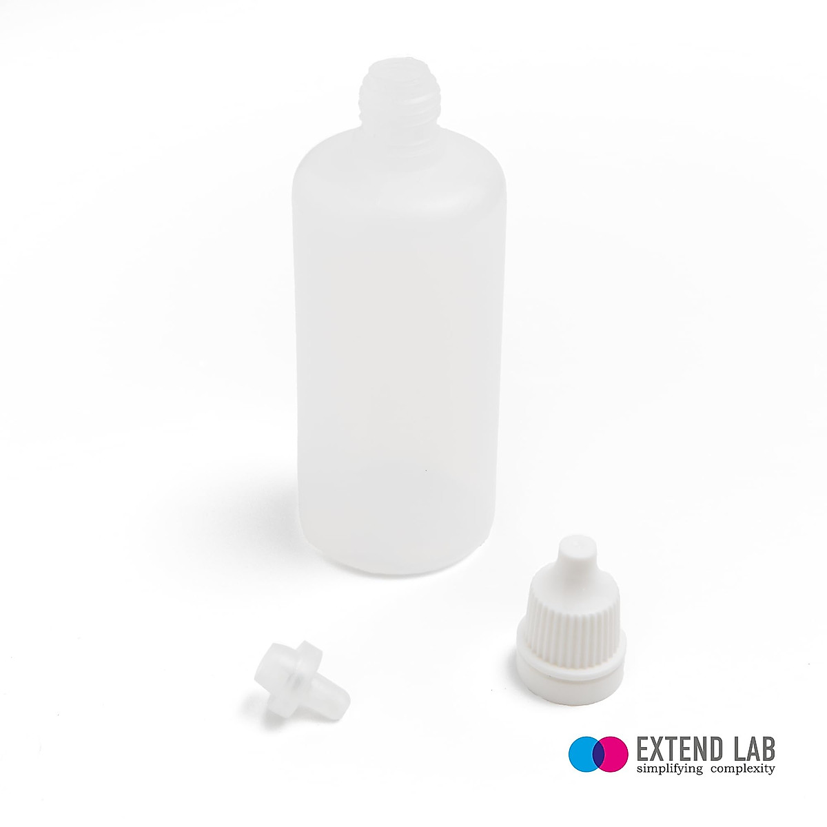 EXTEND LAB Plastic Dropper Bottle - Squeezable Eye Dropper Bottles - Refillable Mini Dropper Bottles with Srew Cap - Ideal for Essence, Oil and More - 60ml, 5 PCS