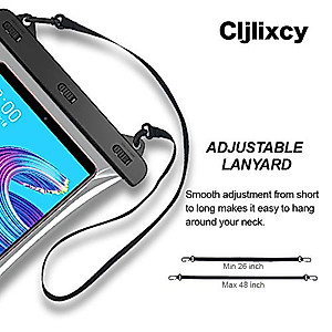 Cljlixcy Universal iPad Waterproof Bag Case Touch Sensitive Dry Bag with Lanyard Waterproof Bag Case for iPad 8th/7th/6th/5th/4th Generation 10.5/10.2/9.7/10.2 ipad Mini case