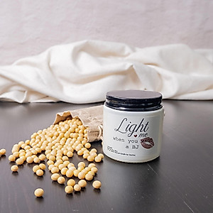 Light Me When You Want a BJ, Funny Anniversary Birthday Gifts for Boyfriend Husband, Christmas Valentines Gag Joke Soy Candle Gift for Men Women, Candles for Him (Lavender)