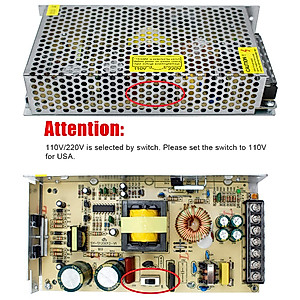 inShareplus 24V 16.5A 400W Universal Regulated Switching Power Supply, 100-240V AC to DC 24 Volt LED Driver, Converter, Transformer, Adapter for LED Strip Light, CCTV, Computer Project, 3D Printer etc
