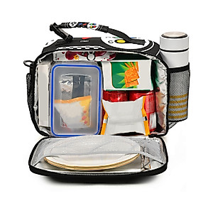 Joystick Gamepad Console Lunch Bag for Women Men Level Up To Daddy Quote Insulated Cooler Tote Bag with Adjustable Shoulder Strap Large Capacity Reusable Leakproof Picnic Lunch Box Outdoor for Adult O