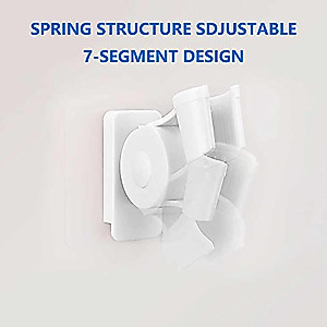 KnnRiim Shower Head Holder,Plastic Bathroom Strong Adhesive Showerhead Adapter,Wall Mount Adjustable Handheld Shower Head Holder Bracket,Waterproof,Relocatable Shower Wand Holder,White