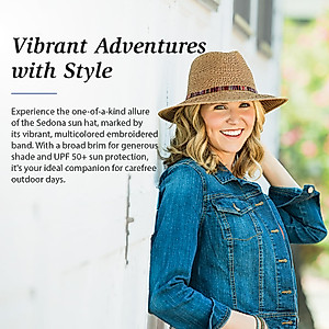 Wallaroo Hat Company – Women’s Sedona Fedora – UPF 50+ Sun Protection, Wide Brim, Packable Design and Adjustable Sizing for Medium Crown Sizes – Trendy Sun-Smart Hat for Travel and Everyday (Camel)