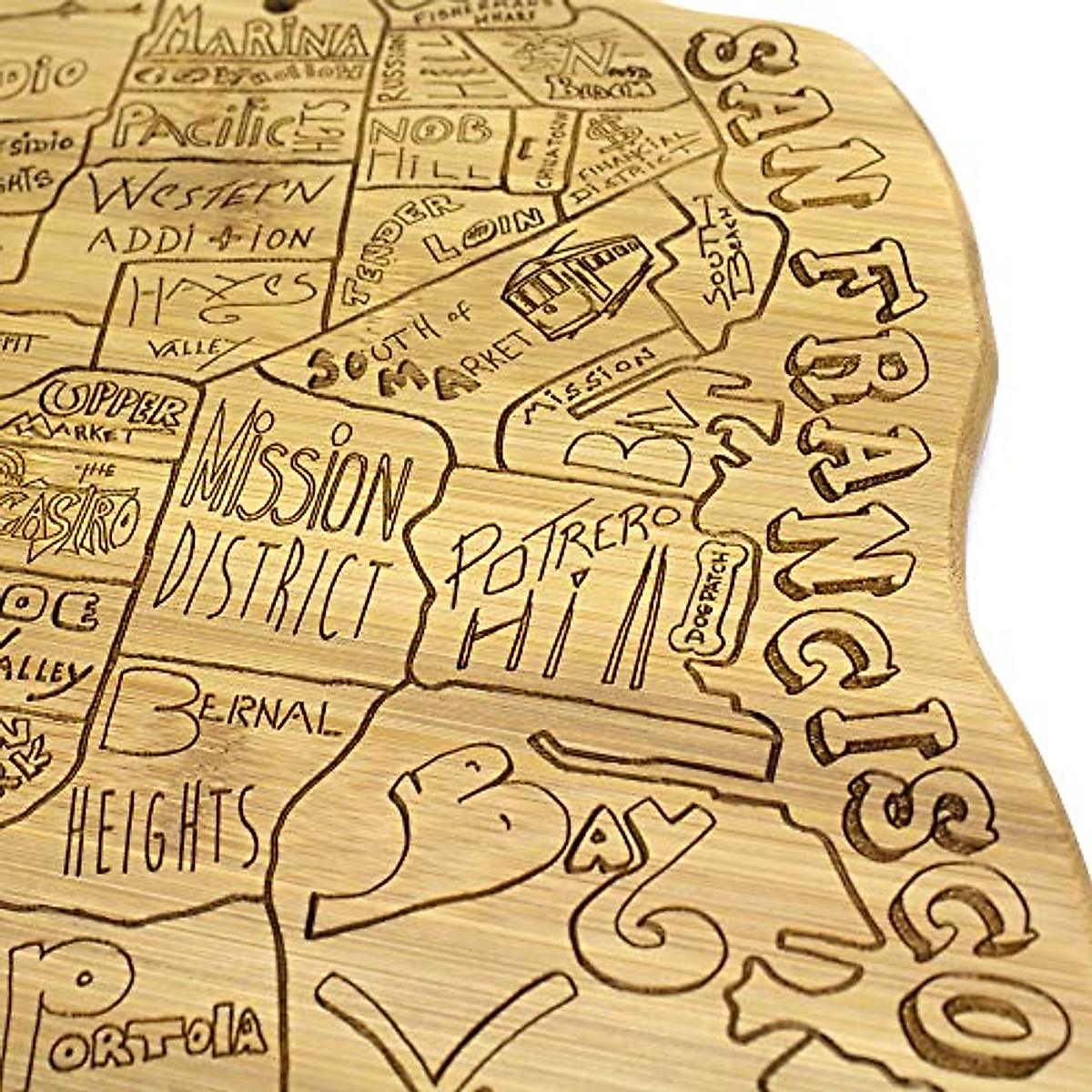 Totally Bamboo San Francisco City Life Bamboo Serving and Cutting Board