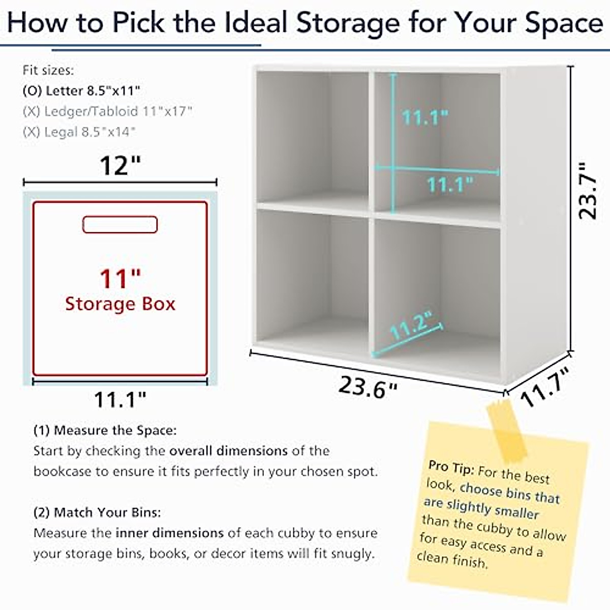 HOMES: Inside + Out Apexa Stackable Wood Bookcase with Doors, Cube Storage Organizer Shelves, Small Food Pantry, Dorm Teen Room Decor & Bedroom, Home Office, Kitchen, 3-Tier Cabinet, Black