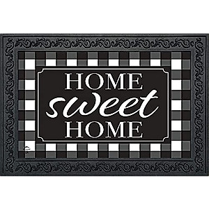 Briarwood Lane Home Sweet Home Checkers Spring Doormat Indoor Outdoor 30" x 18"