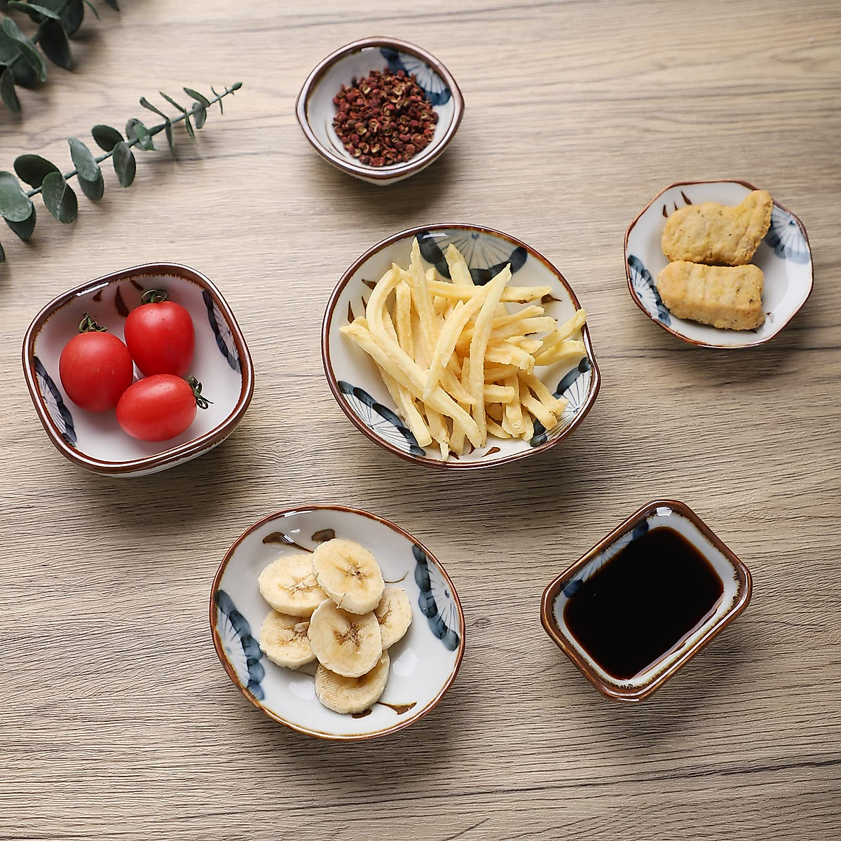 MOSYONE Soy Sauce Dish, Dipping Sauce dishes set of 6 - Elevate Your Dining Experience with Small Bowls for Side Dishes, Sushi, Tomato Sauce, Vinegar, Salad Dressing, Soy Spices and Dessert