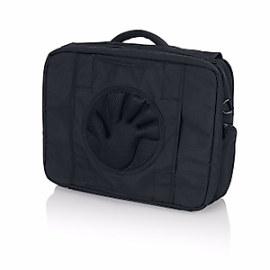 Slappa Kiken 17 Inch Laptop Bag - Brown Faux Leather Flap