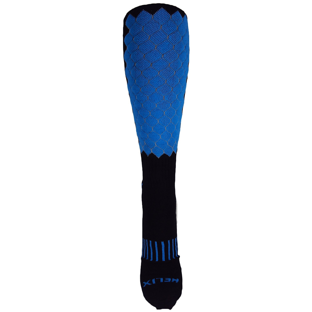 MOXY Socks Black with Blue Helix Deadlift Fitness Knee-High Socks