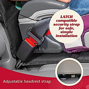 Lusso Gear Car Seat Protector for Child Car Seat, Non-Slip Waterproof Car Seat Protector for Leather Seats with Thick Padding and 2 Mesh Storage Pockets, Baby Seat Protectors Under Carseat (Black)