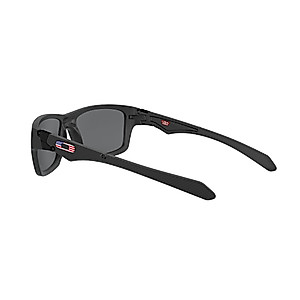 Oakley Men's OO9135 Jupiter Squared Rectangular Sunglasses, Matte Black USA Flag W/Prizm Black, 56 mm