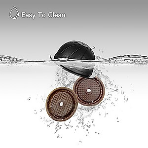 Reusable Coffee Capsule Lids with 150ml/230ml Refillable Vertuo Coffee Pods Compatible for Vertuo-line Vertuo Coffee Machine Capsules Cap with Coffee Scoop and Brush