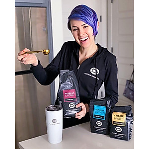 Michigan Cherry by Coffee Beanery | 12oz Flavored Whole Bean Coffee Medium Roast Coffee | 100% Specialty Arabica Coffee Whole Bean | Gourmet Coffee Whole Beans