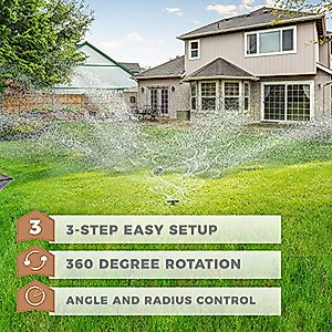 Sprinklers for Yard, Lawn Sprinklers for Yard, Water Sprinkler for Lawn, Grass Sprinkler for Lawn, Sprinklers for Yard Large Area, Yard Sprinkler System, Sprinklers for Yard System - 2023 Updated