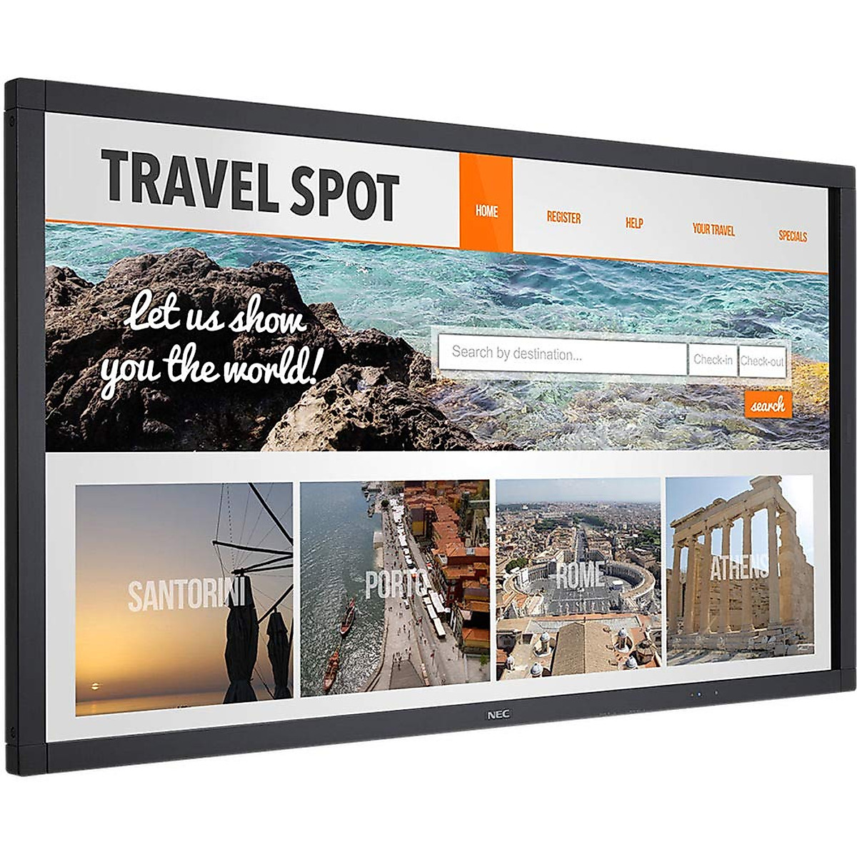 NEC 55" MultiSync V554-T (Infrared Touch) Touch Integrated Large-Screen Display