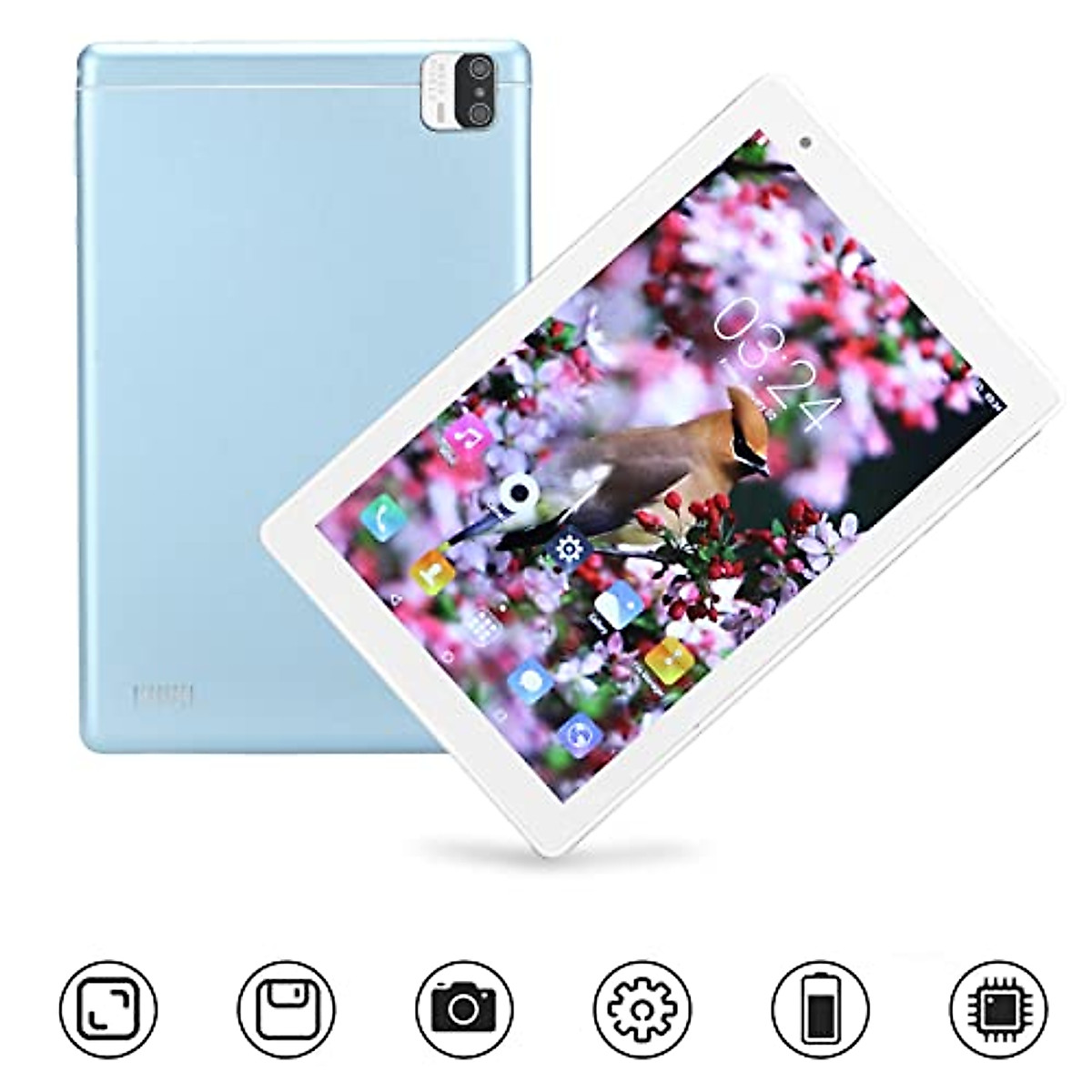 VINGVO Tablet, 2GB RAM 32GB ROM 8.0 Tablet Octa-Core Processor 8 IPS Display for Home (US Plug)