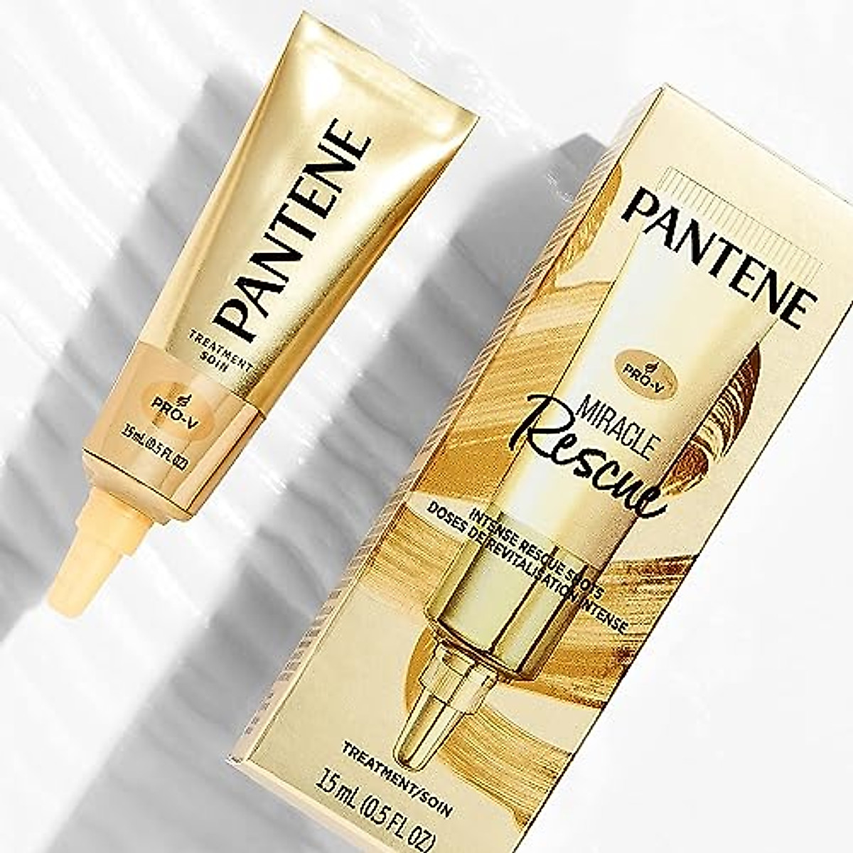 Pantene Shampoo, Conditioner and Hair Treatment Set, Smooth and Sleek for Frizz Control, Safe for Color-Treated Hair