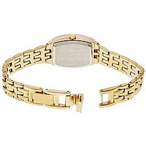 Armitron Women's 75/5195BKGP Diamond Accented Black Dial Gold-Tone Bracelet Watch