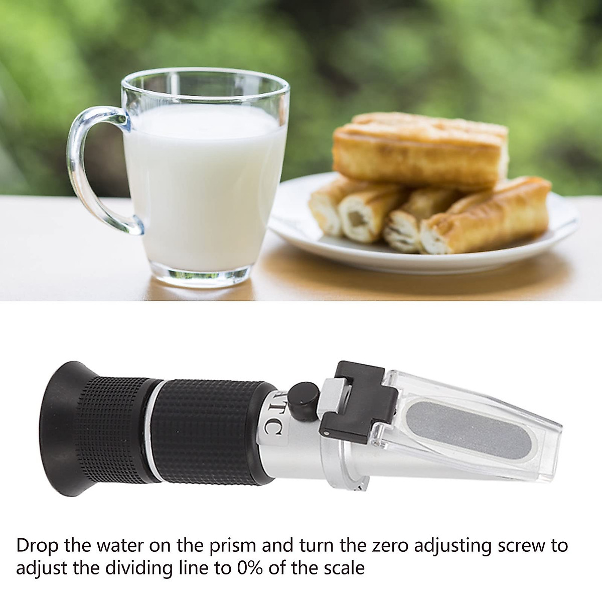 Sugar Content Hydrometer, Easy To Use 0‑80% Brix Meter Refractometer Efficient for Home