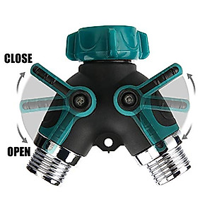 Solimeta 2 Way Water Splitter Heavy Duty, Water Faucet Splitter, Hose Bib, Garden Hose Splitter, Garden Hose Connector