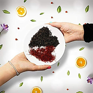 Safaroma Saffron Breakfast Tea - Freshly Harvested Containing Premium Red Saffron Threads - Organic Black Tea Eco-Conscious Sachets
