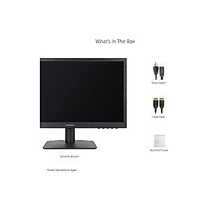 ViewSonic VA1903H 19-Inch WXGA 1366x768p 16:9 Widescreen Monitor with Enhanced View Comfort, Custom ViewModes and HDMI for Home and Office,Black