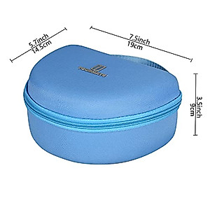 Tourmate Hard Travel Case for Philips K4206 Kids Wireless On-Ear Headphones/iClever HS19 Kids Headphones/RORSOU R10 On-Ear Headphones, Protective Carrying Storage Bag (Blue, Case Only)