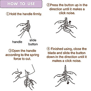 SUN-STAR Slarino Travel Ready Compact Scissors - Pocket Sized & Portable, Light Violet S3720020